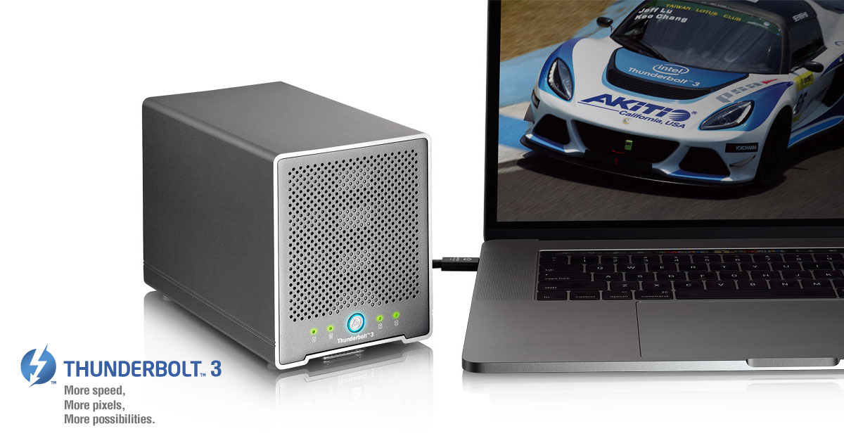 Akitio Thunder3 Quad Mini – World’s First 2.5” 4-Bay Thunderbolt™ 3 Storage Device for macOS and ...
