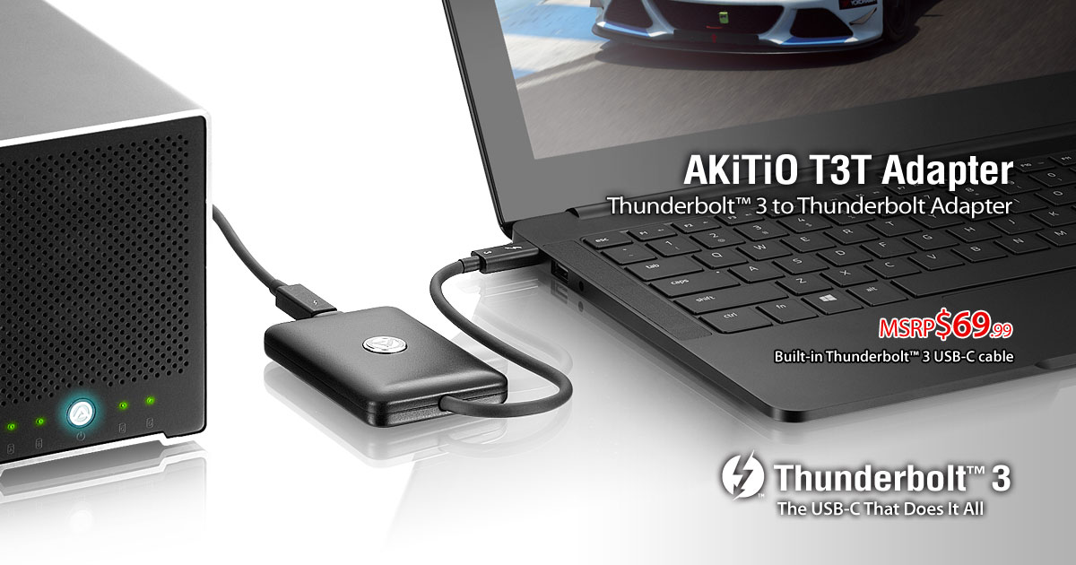 AKiTiO T3T | Thunderbolt 3 to Thunderbolt Adapter | AKiTiO