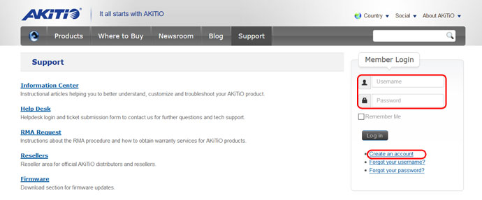 Support | AKiTiO
